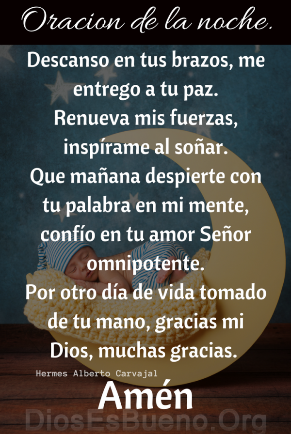 Oración de la noche al descansar | Dios Es Bueno